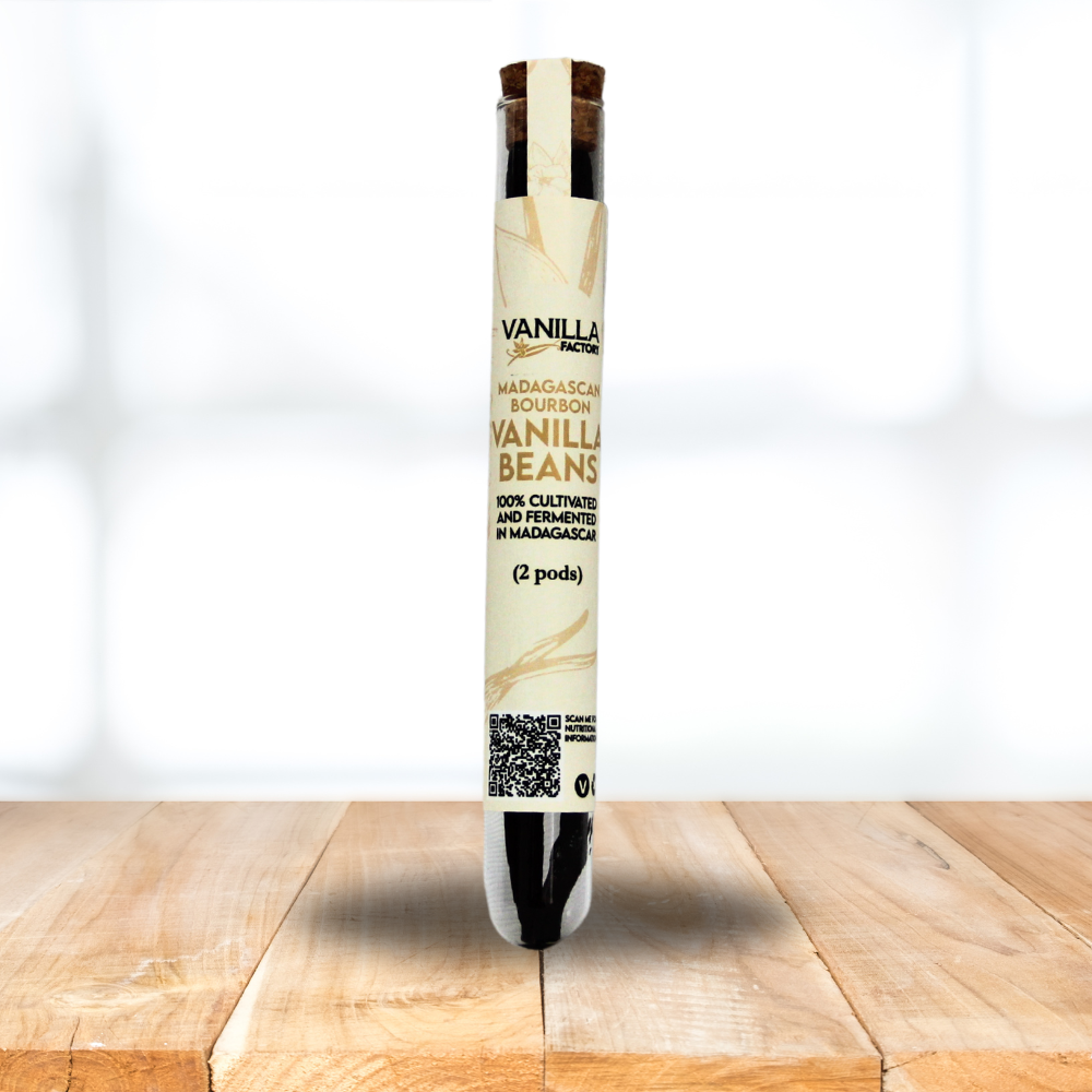 Madagascan Bourbon Vanilla Beans (2 per vial) - The Vanilla Factory SA